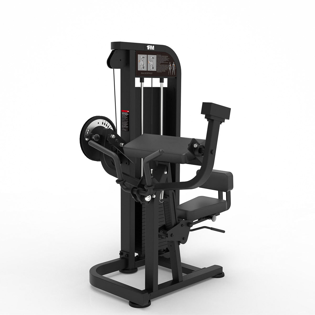 Seated Bicep / Tricep Curl Pin Loaded Machine | Little Bloke Fitness