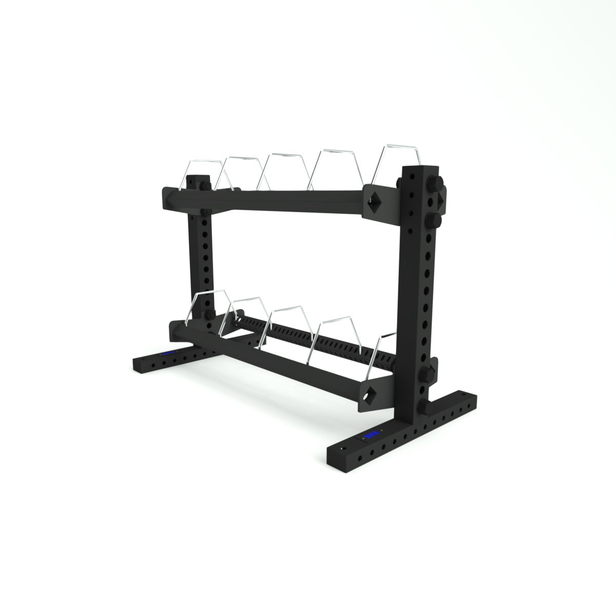 2-Tier Bumper Plate Storage Rack - Adjustable | Little Bloke Fitness