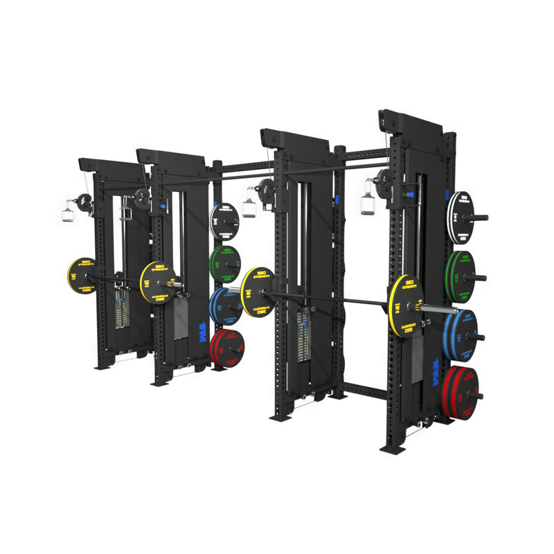 Double Functional Trainer Rack w Plate Storage | Little Bloke Fitness
