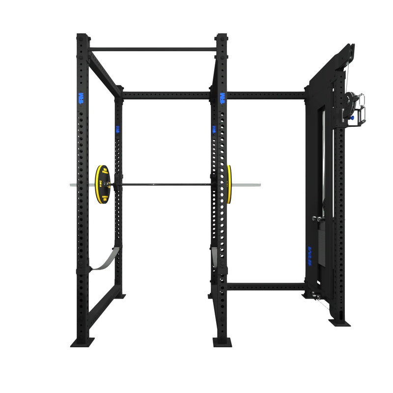 1RM Obsidian Power Rack with Cable Station | Little Bloke Fitness