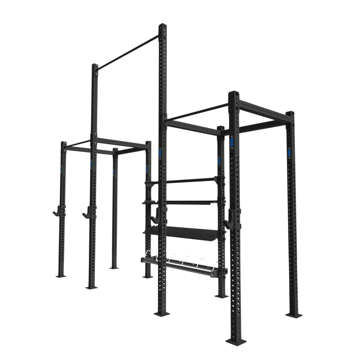 1RM Double Cell Free Standing Rig with High Bridge & Storage | Little ...