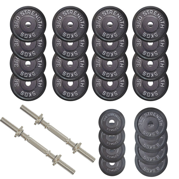 100kg Standard Dumbbell and Weights Package | Little Bloke Fitness