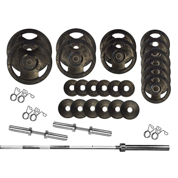 177.5kg Olympic Bar & Weights Package | Little Bloke Fitness