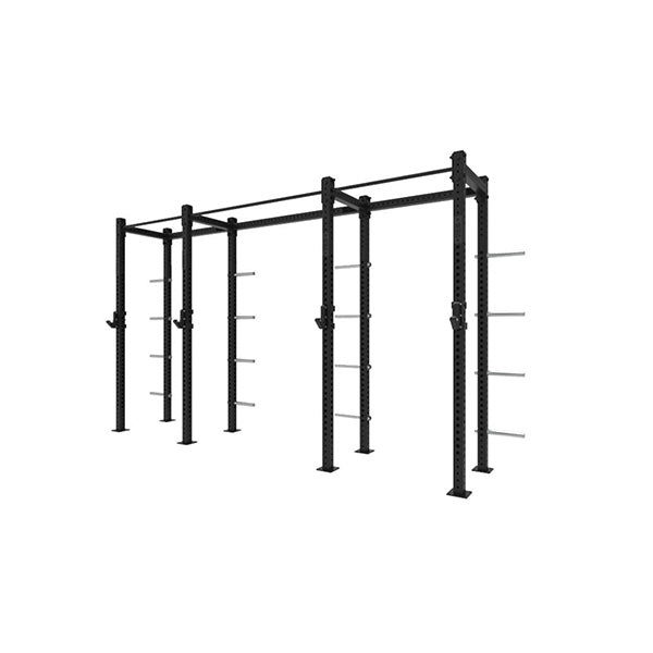 1RM Double Compact Free Standing Rig w Storage. Little Bloke Fitness.